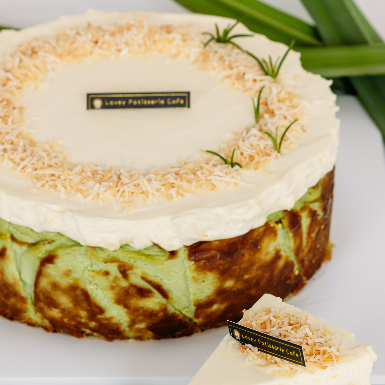 Coconut Pandan Basque Cheesecake (Gluten-free) – LoveyPatisserieCafe